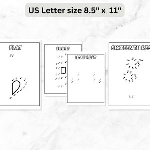 Music Symbols Connect the Dots Worksheets Activity | Identify Music ...
