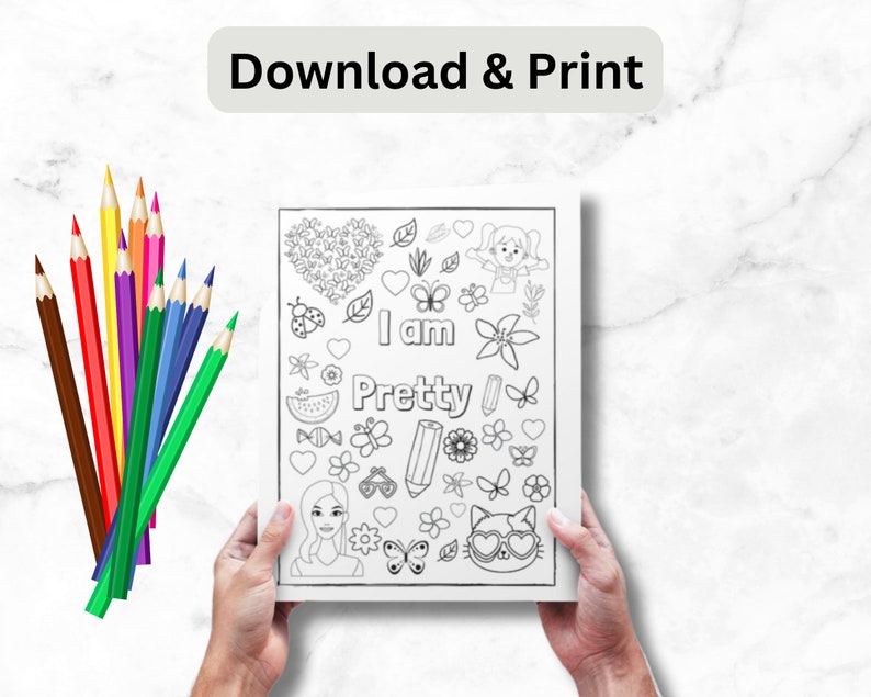 41 Affirmation Coloring Page Girl Power Positive Affirmation - Etsy