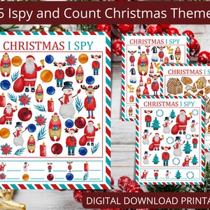 Spy Christmas Printable Game for Kids | Christmas Worksheet | Christmas ...