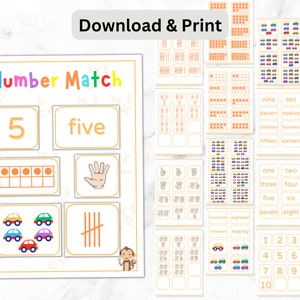 Number 1 - 20 Cut and Paste Toddler Activity | Learning Number ...