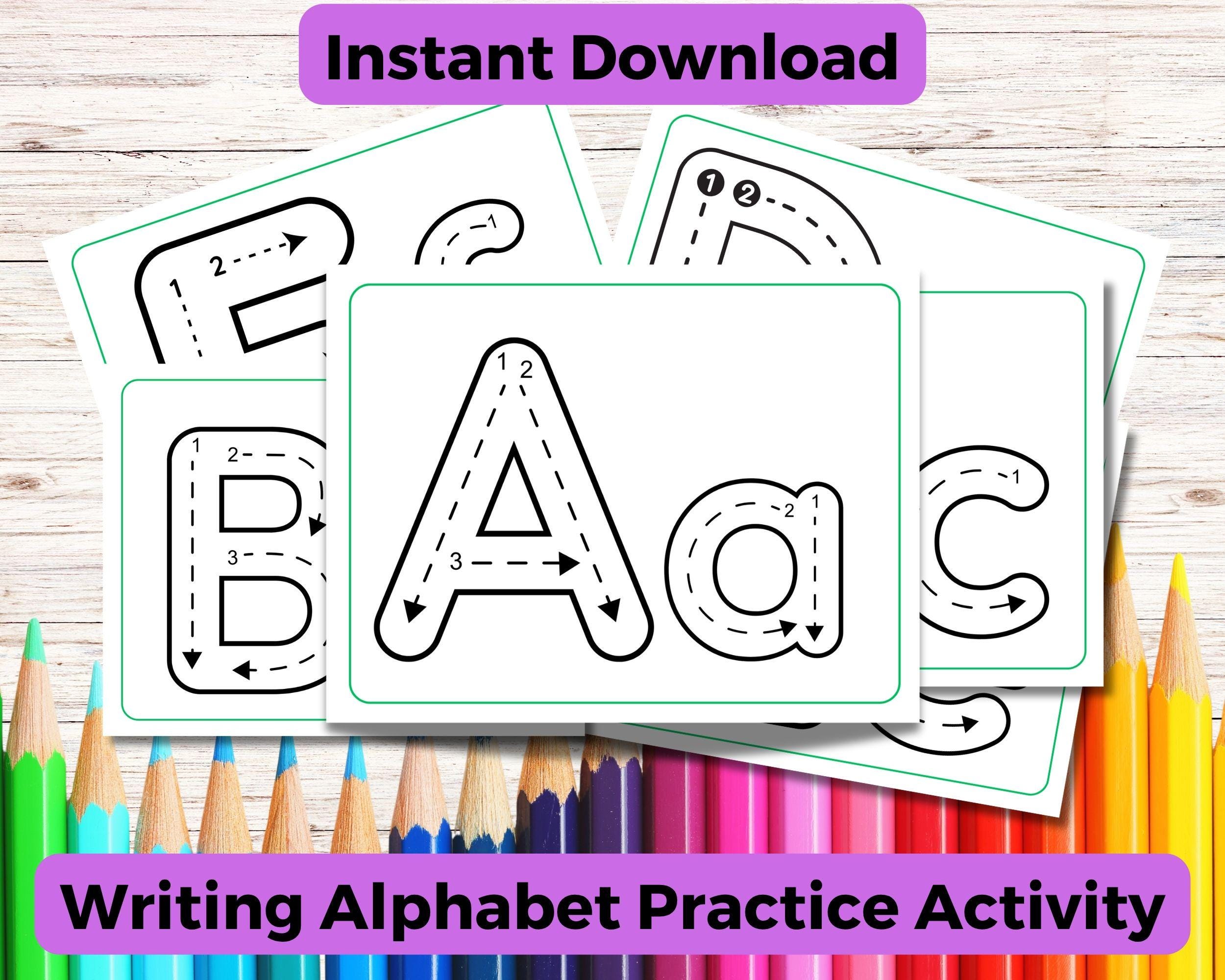 Let’s Learn Our Abcs! Alphabet Tracing Practice - Etsy