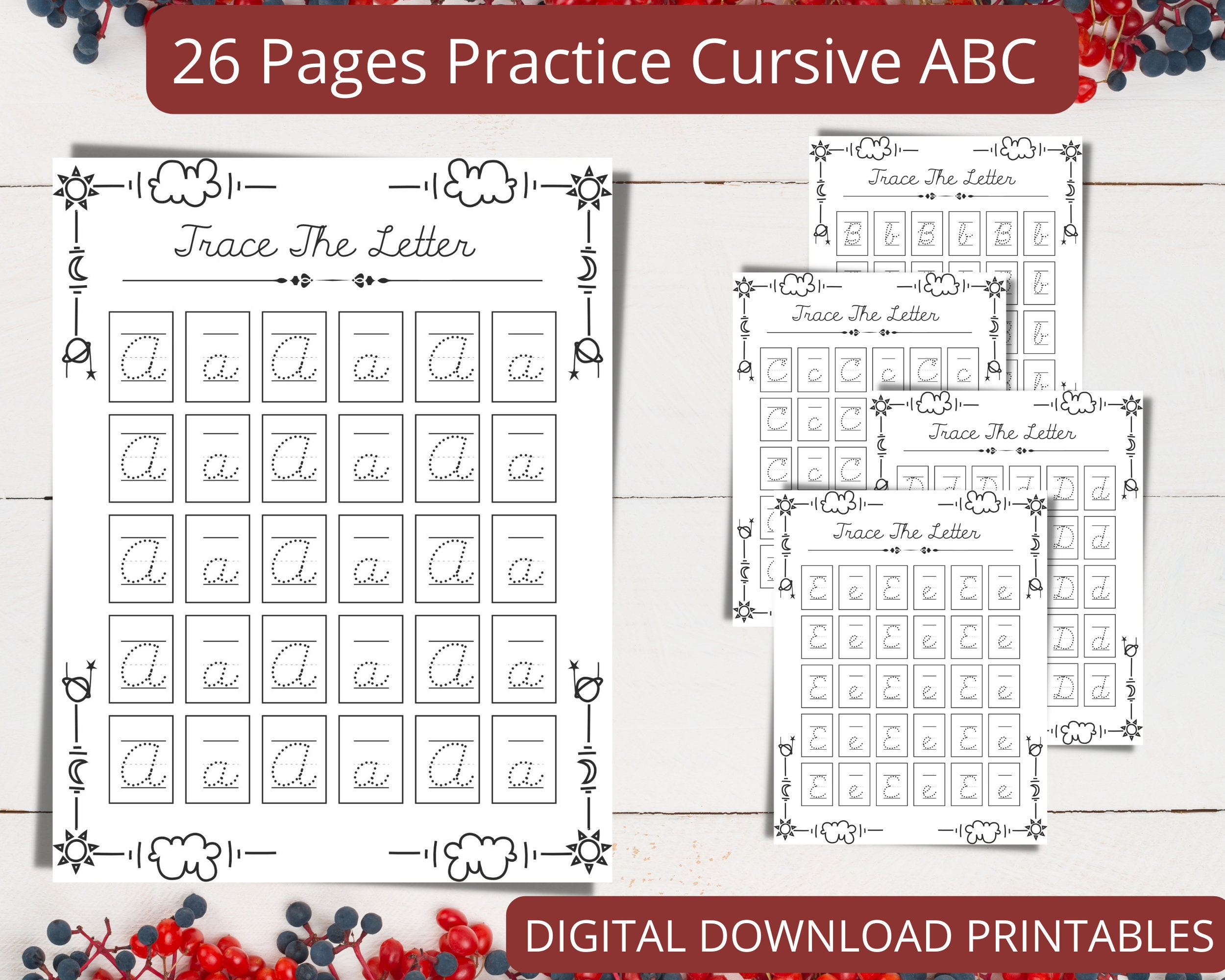 Practice Writing Cursive Alphabet Letter Worksheet | Cursive ...