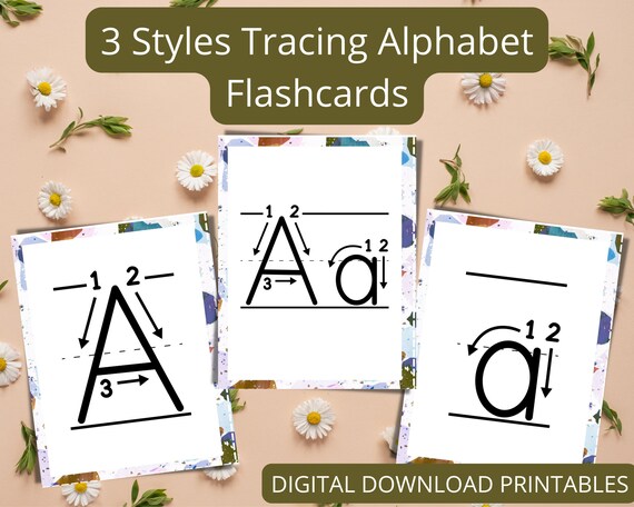 ABC Cards Printable Homeschool Printable Preschool Alphabet - Etsy