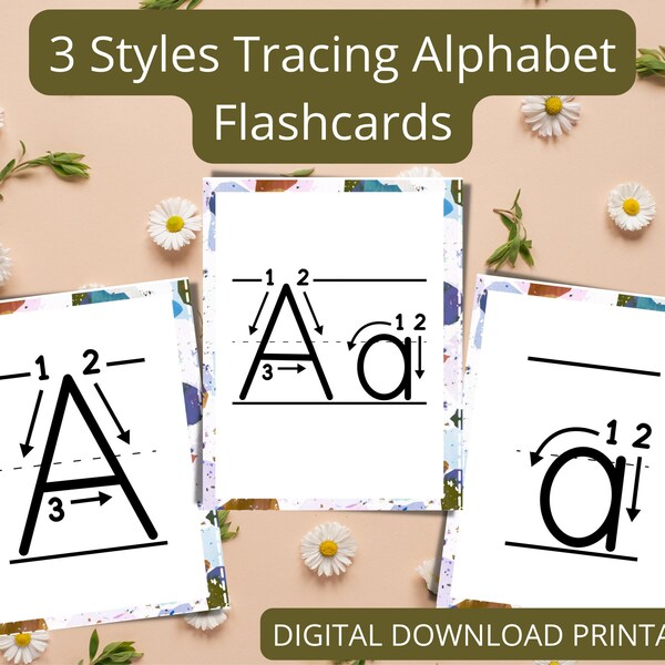Alphabet Flashcards - Etsy