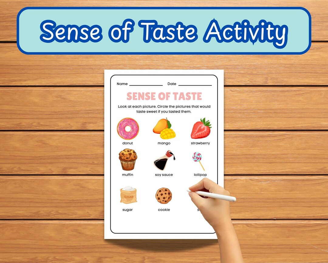 Sense of Taste Activity | Five Senses Learning Printable | Preschool ...