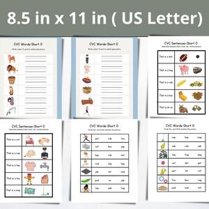 Short O CVC Words Worksheets: Kindergarten Homeschool Printable (PDF ...