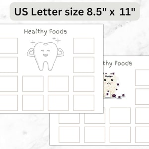 Healthy and Unhealthy Food Dental Activity Cut and Paste for Toddler ...