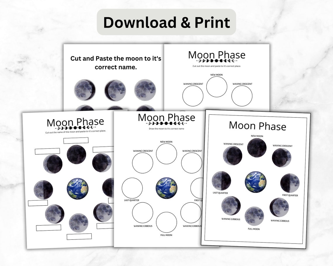 Moon Phase No Prep Study Unit | Moon Phase Science Activity | Outer ...