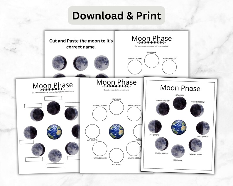 Moon Phase No Prep Study Unit | Moon Phase Science Activity | Outer ...