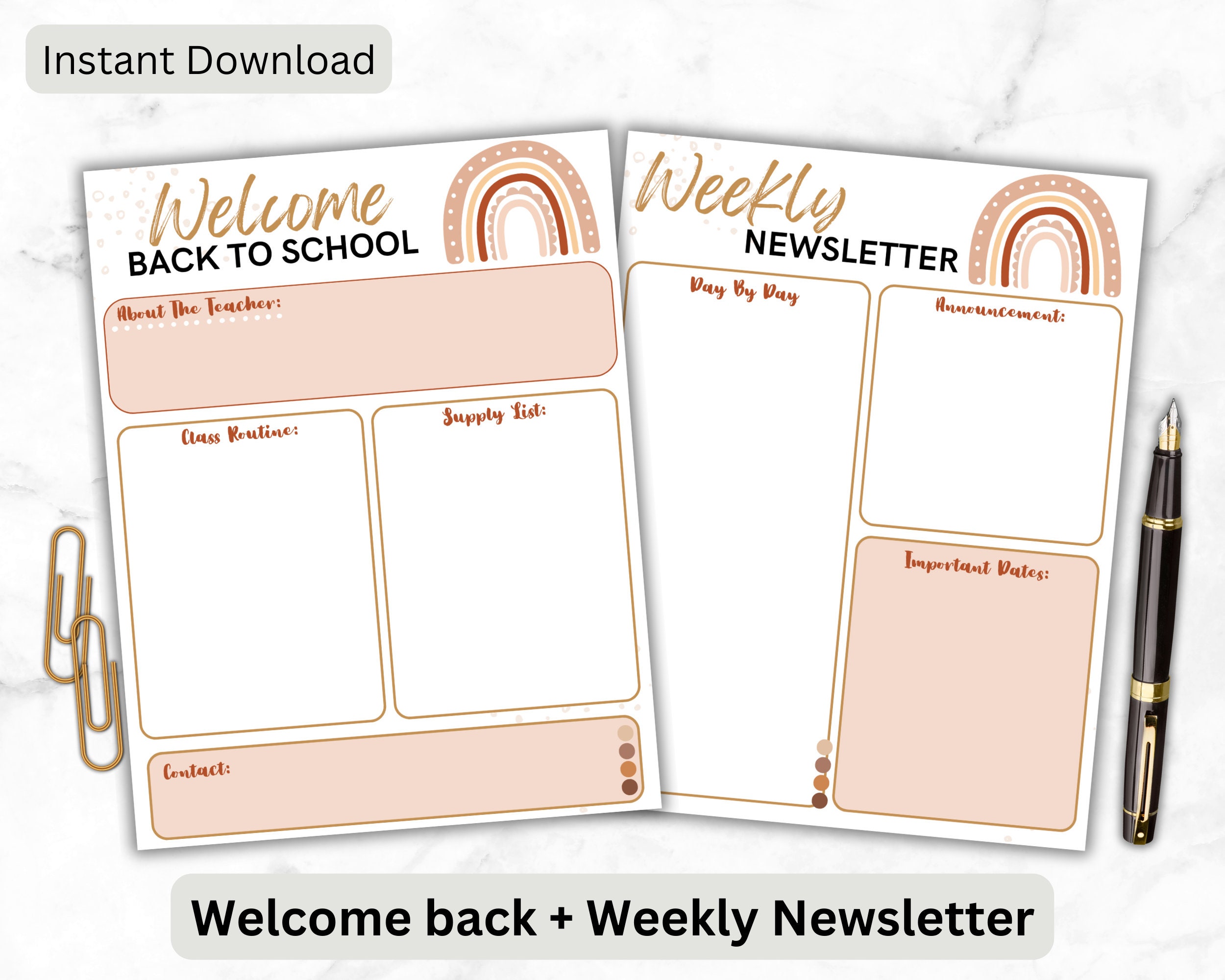 Welcome Back to School Meet the Teacher Weekly Newsletter Teacher ...