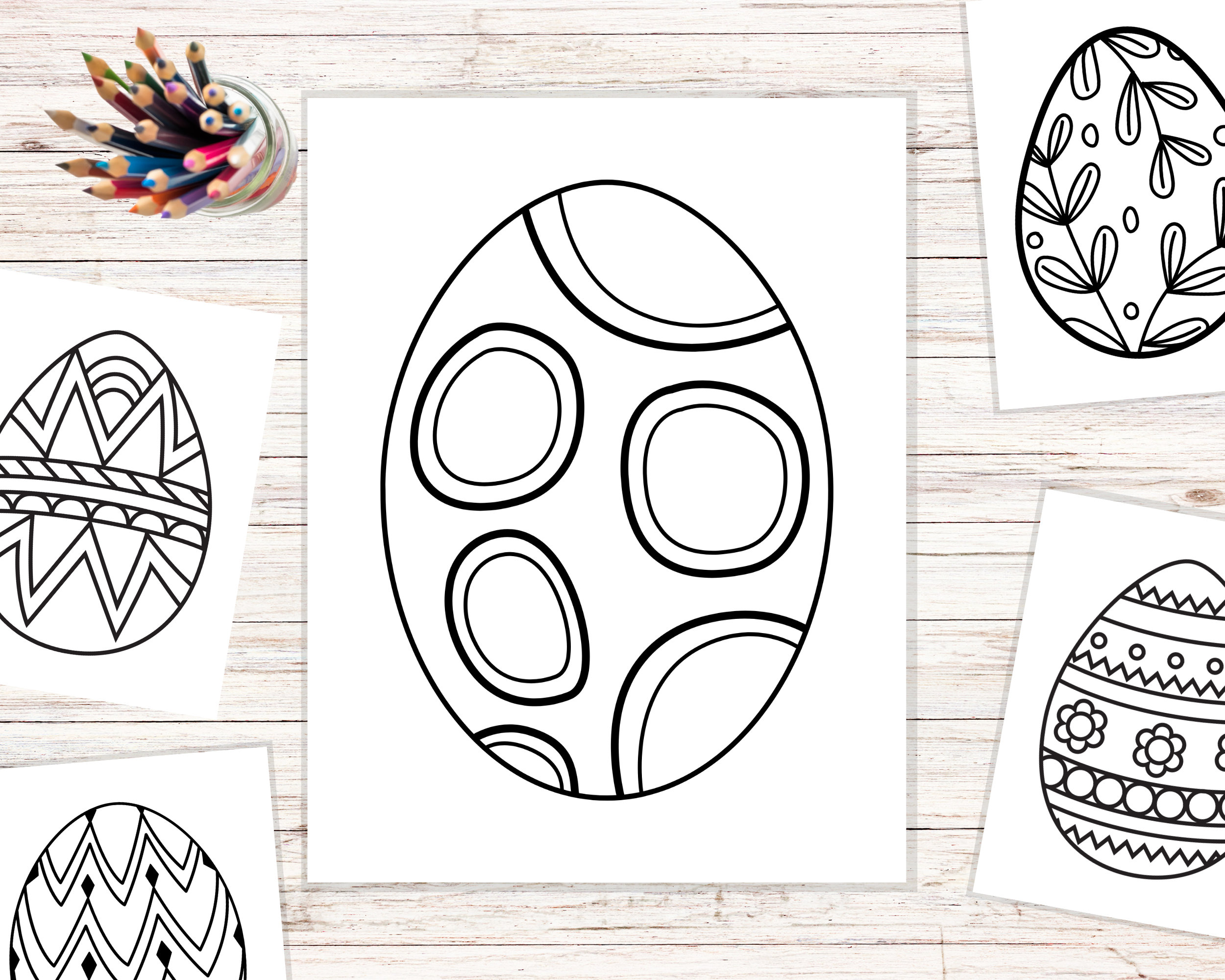 Easter Egg Kid Coloring Page | Kindergarten Easter Printable Easy ...