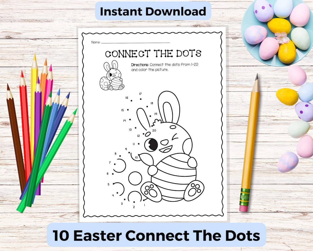 Easter Connect the Dots Toddler Activity | Busy Work for Kids | Spring ...