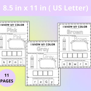 Learning Color Worksheets | Worksheets for Toddler | Homeschool ...