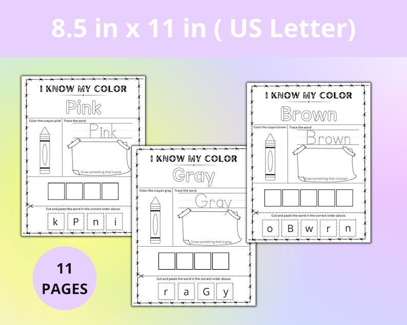 Learning Color Worksheets | Worksheets for Toddler | Homeschool ...