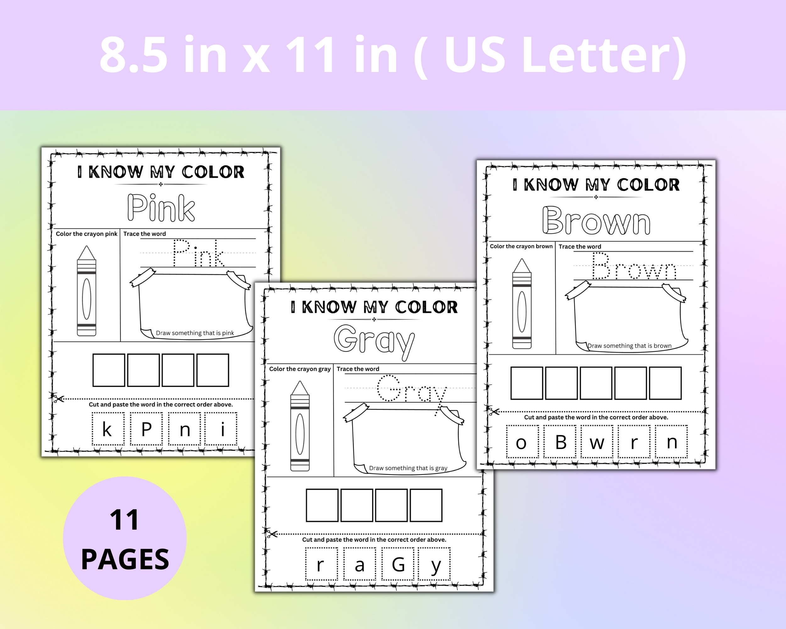 Learning Color Worksheets | Worksheets for Toddler | Homeschool ...