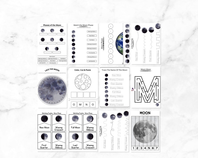 Moon Phase No Prep Study Unit | Moon Phase Science Activity | Outer ...