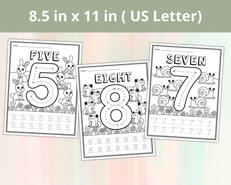 Number Tracing Worksheet | Preschool Toddler Number Printable ...
