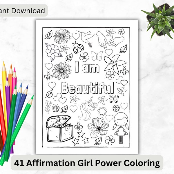 Self Esteem Coloring - Etsy