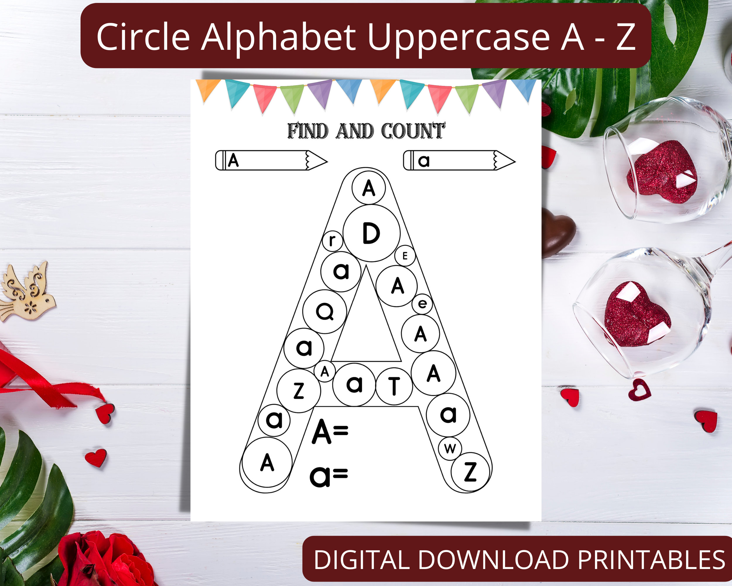 Color by Letter Worksheet: Uppercase A-Z Printable (digital Download ...