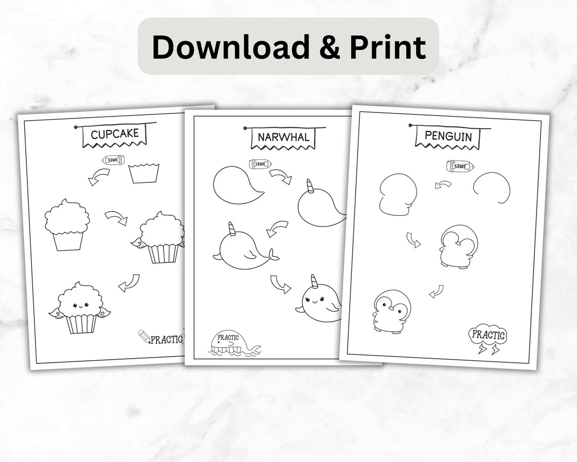 101 How to Draw Step by Step Drawing Activity for Kid | Easy Drawing ...