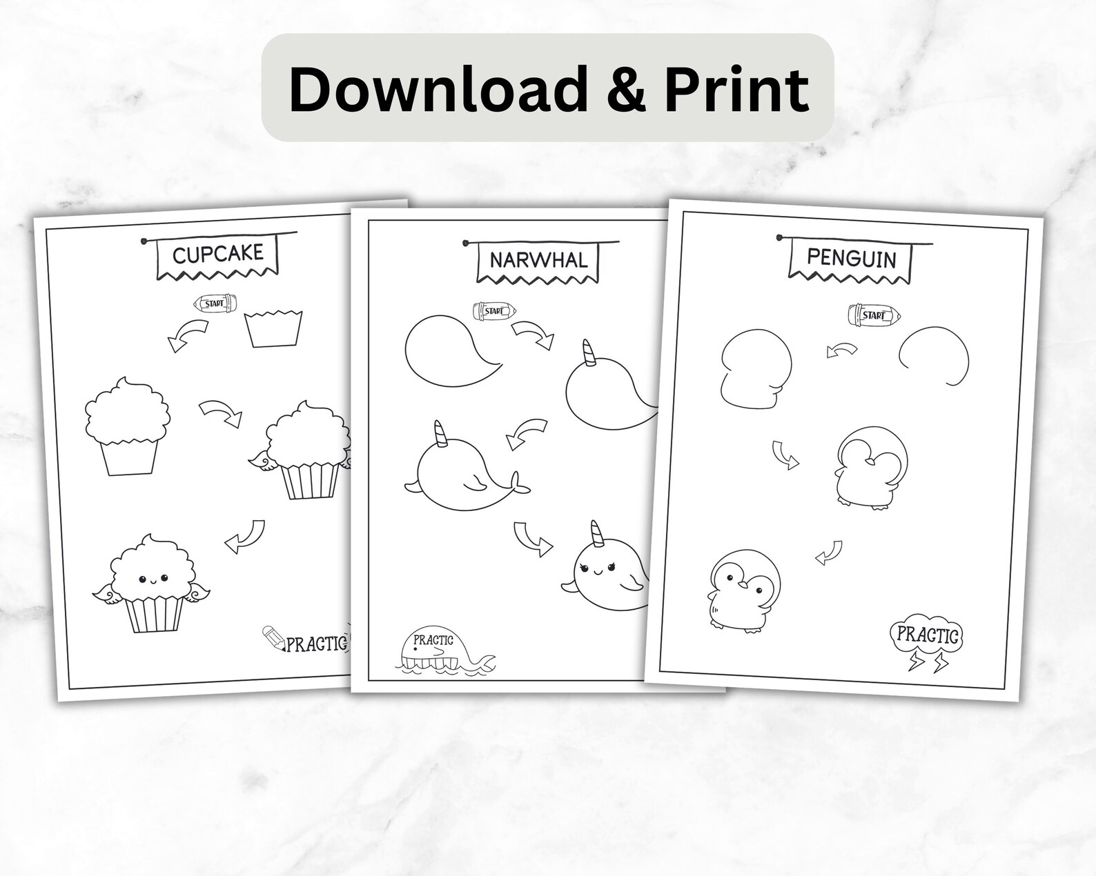 101 How to Draw Step by Step Drawing Activity for Kid | Easy Drawing ...