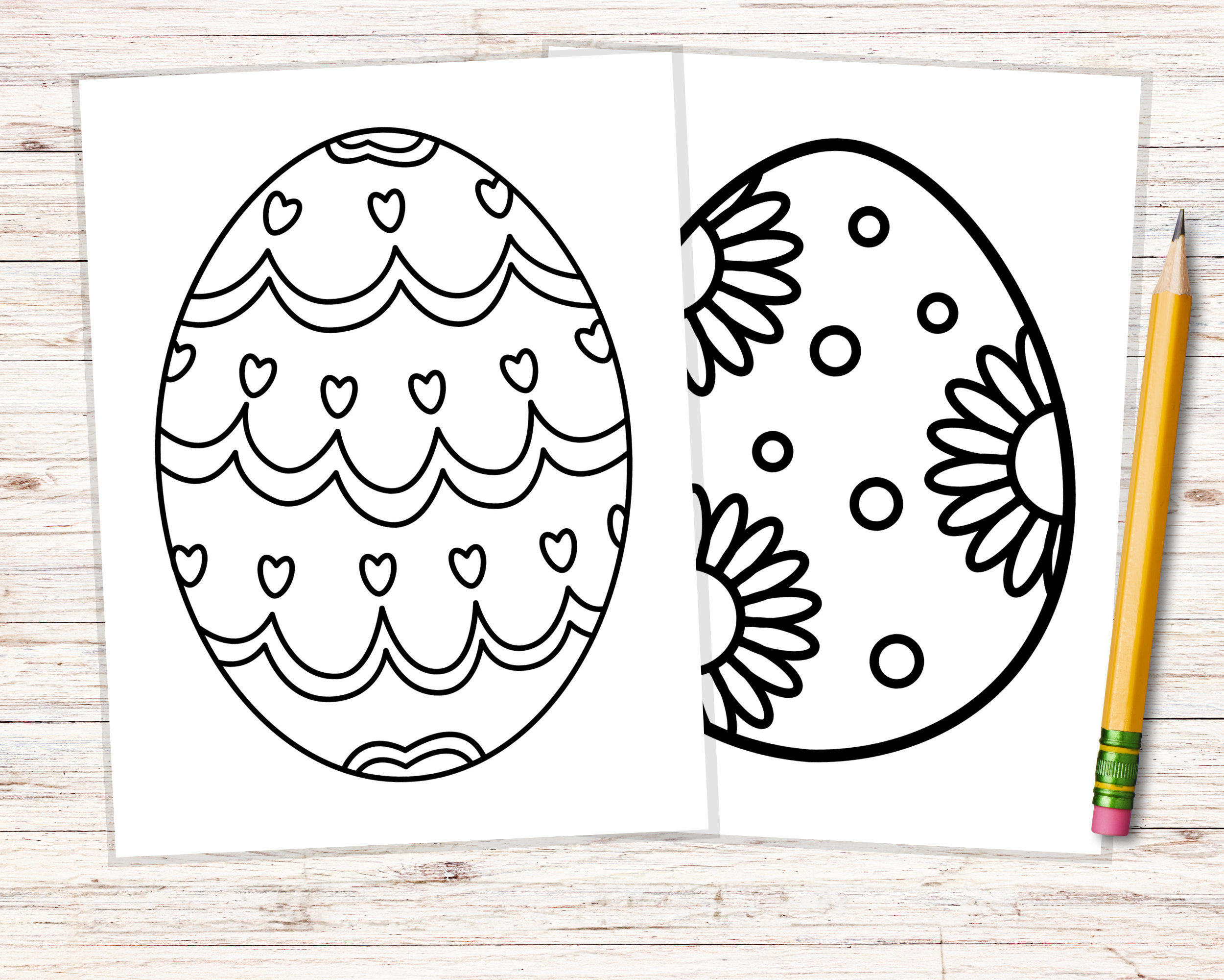 Easter Egg Kid Coloring Page | Kindergarten Easter Printable Easy ...