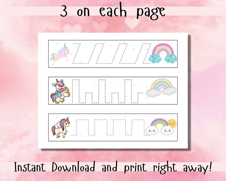 Motor Skill Tracing Lines Pencil Control Worksheet Activity Busy Binder ...