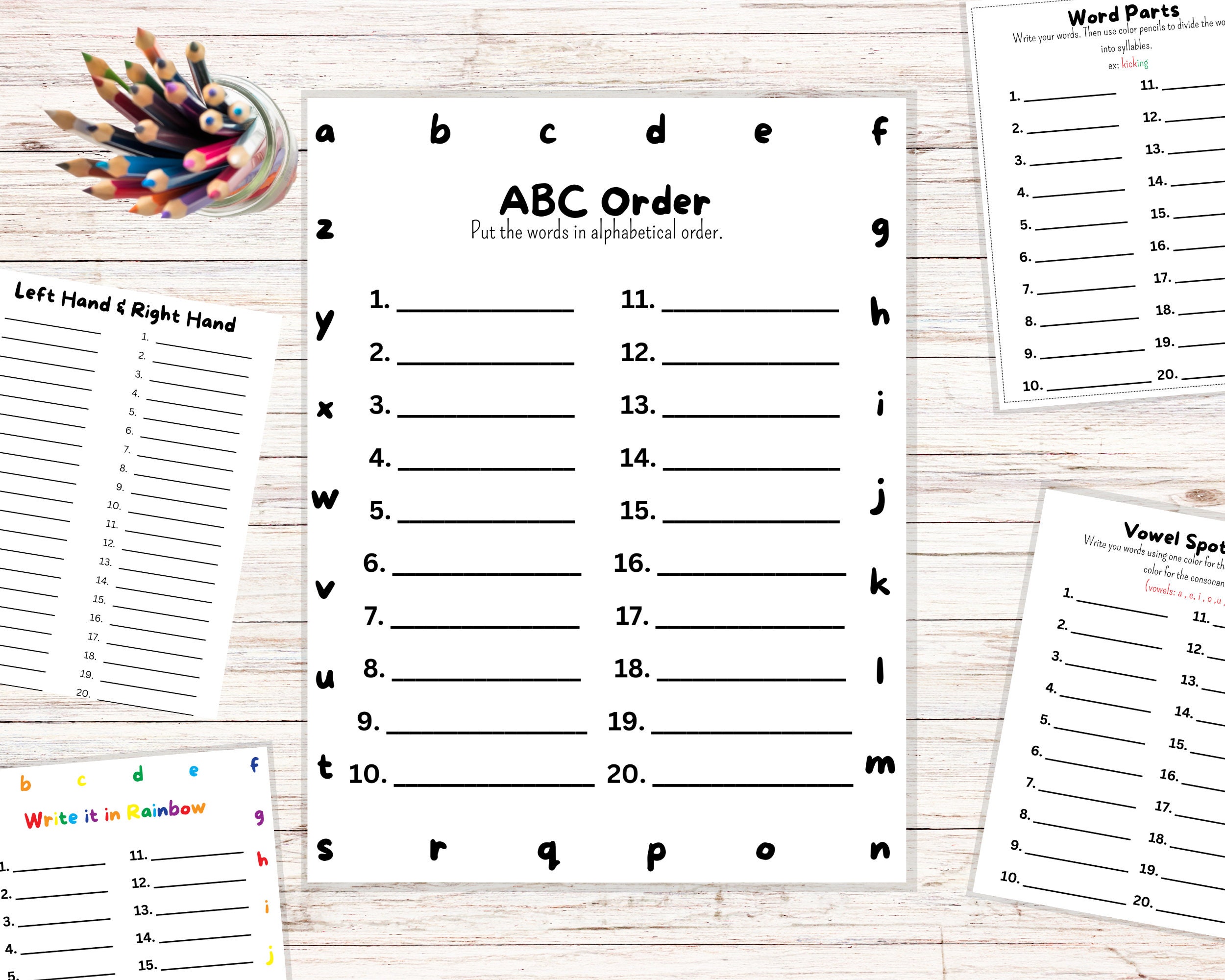 10 Spelling Words Practice Printable Worksheets for Elementary ...