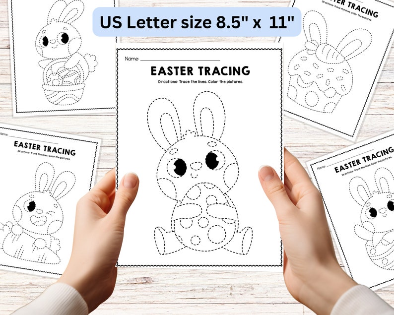 Easter Tracing Activity Worksheet | Pencil Motor Skill Grip Practice ...