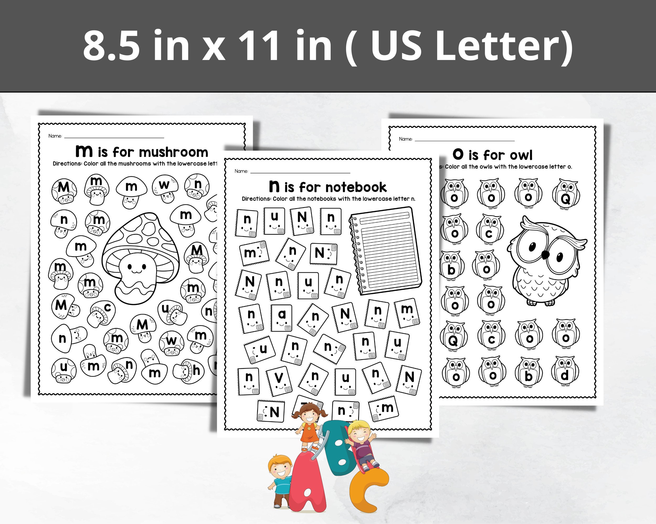 Alphabet Coloring Worksheets: A-Z Lowercase Activity (printable) - Etsy