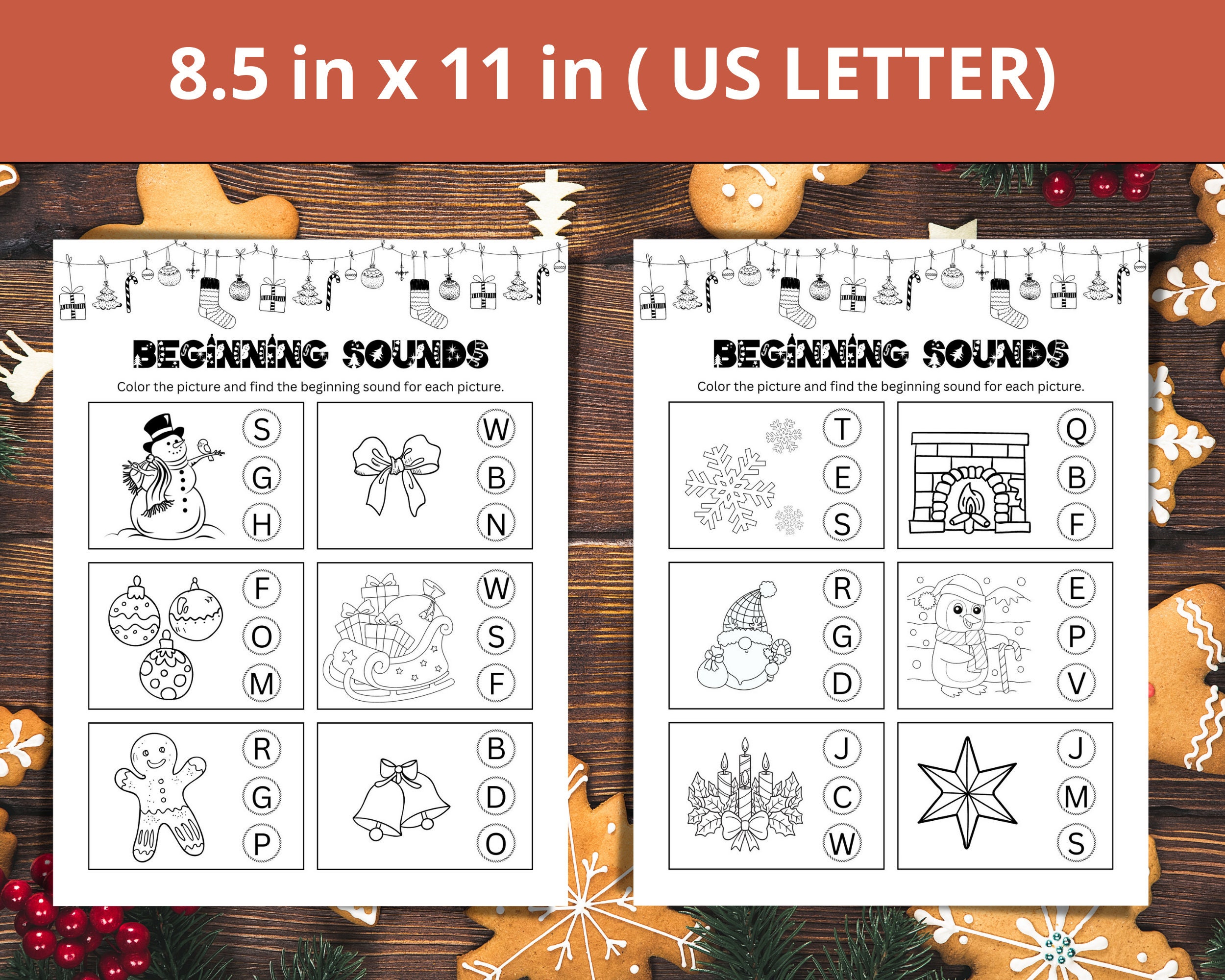 Identifying Beginning Letter Sound Worksheets | Coloring | Phonics and ...