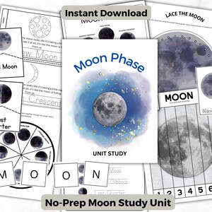 Moon Phase No Prep Study Unit | Moon Phase Science Activity | Outer ...
