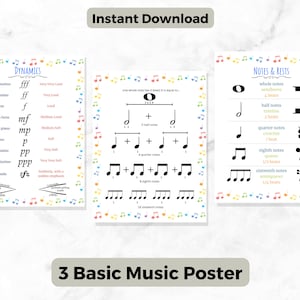 Music Basic Symbols Poster | Identify Music Symbols | Beginner Music ...
