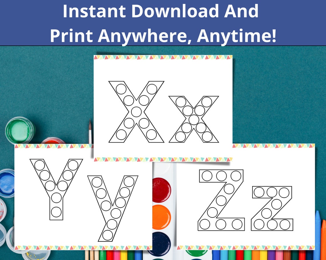 Alphabet Do A Dot Mats Printable Toddler Activities ABC Do A Dot ...