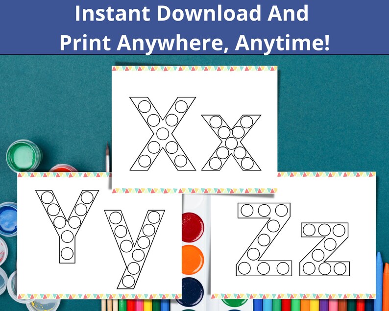 Alphabet Do A Dot Mats Printable Toddler Activities ABC Do A Dot ...