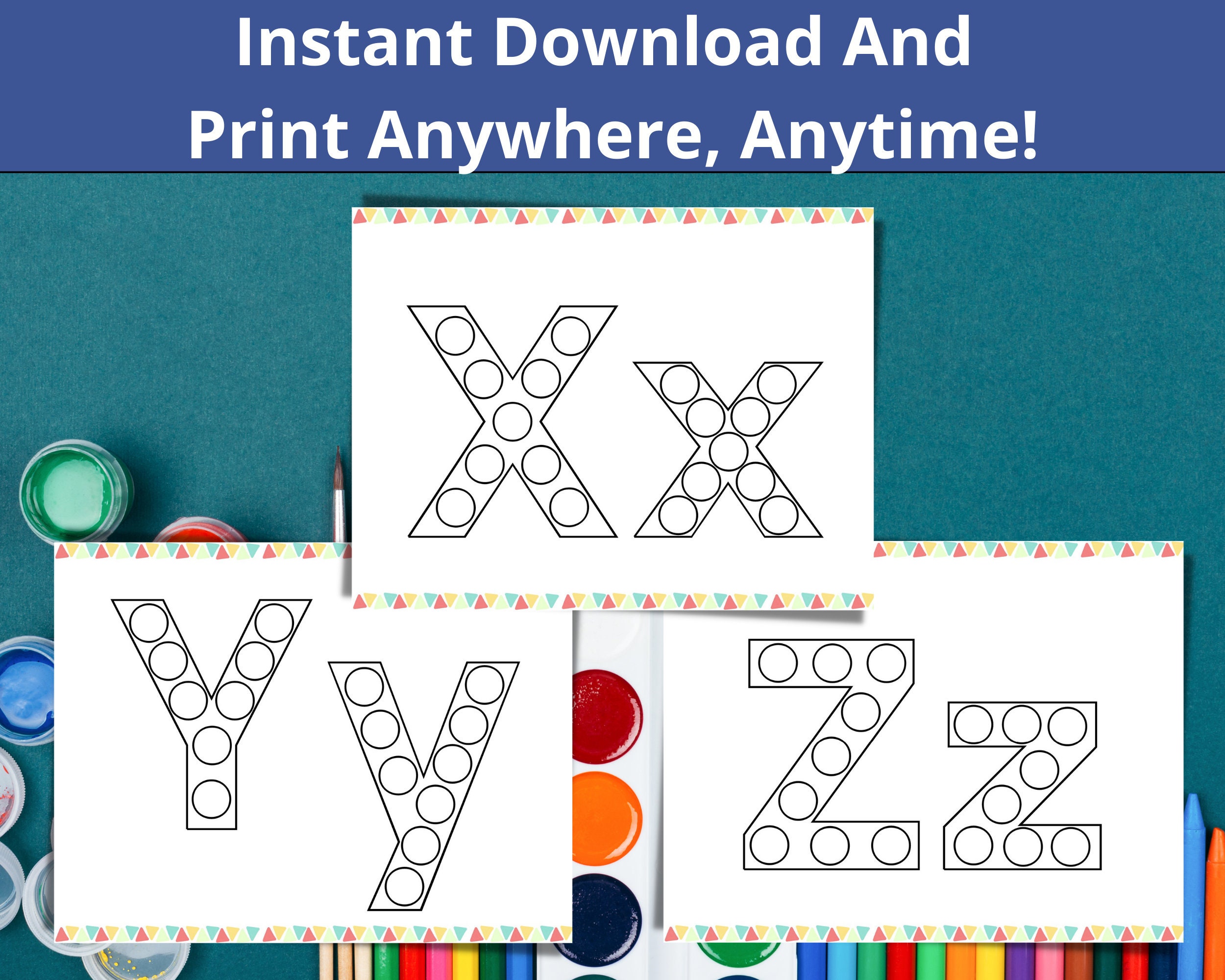 Alphabet Do A Dot Mats Printable Toddler Activities ABC Do A Dot ...