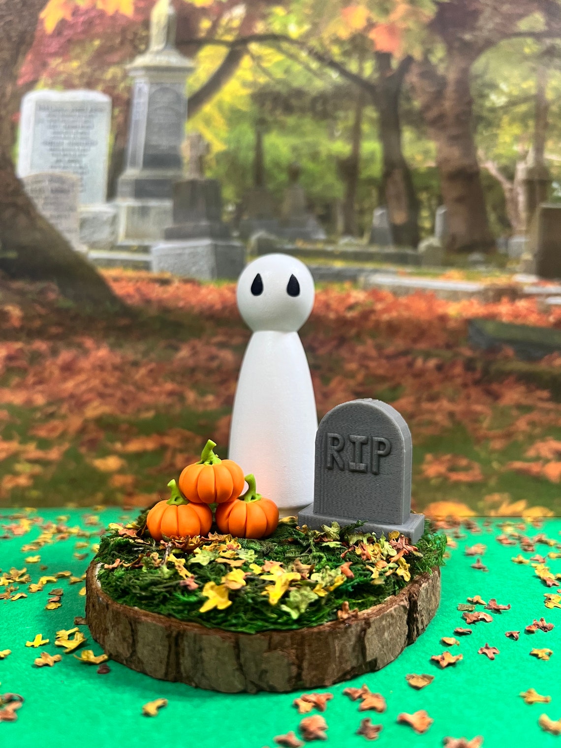 Halloween Ghost Peg Doll Stand - Etsy