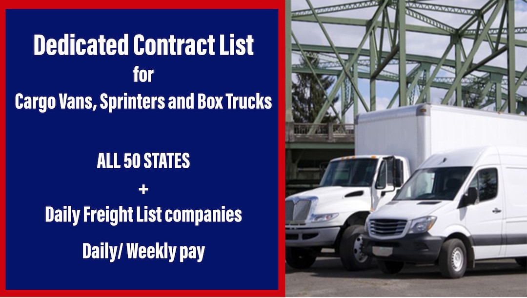 A Current List of OPEN Contracts for Dedicated Freight in Every State ...