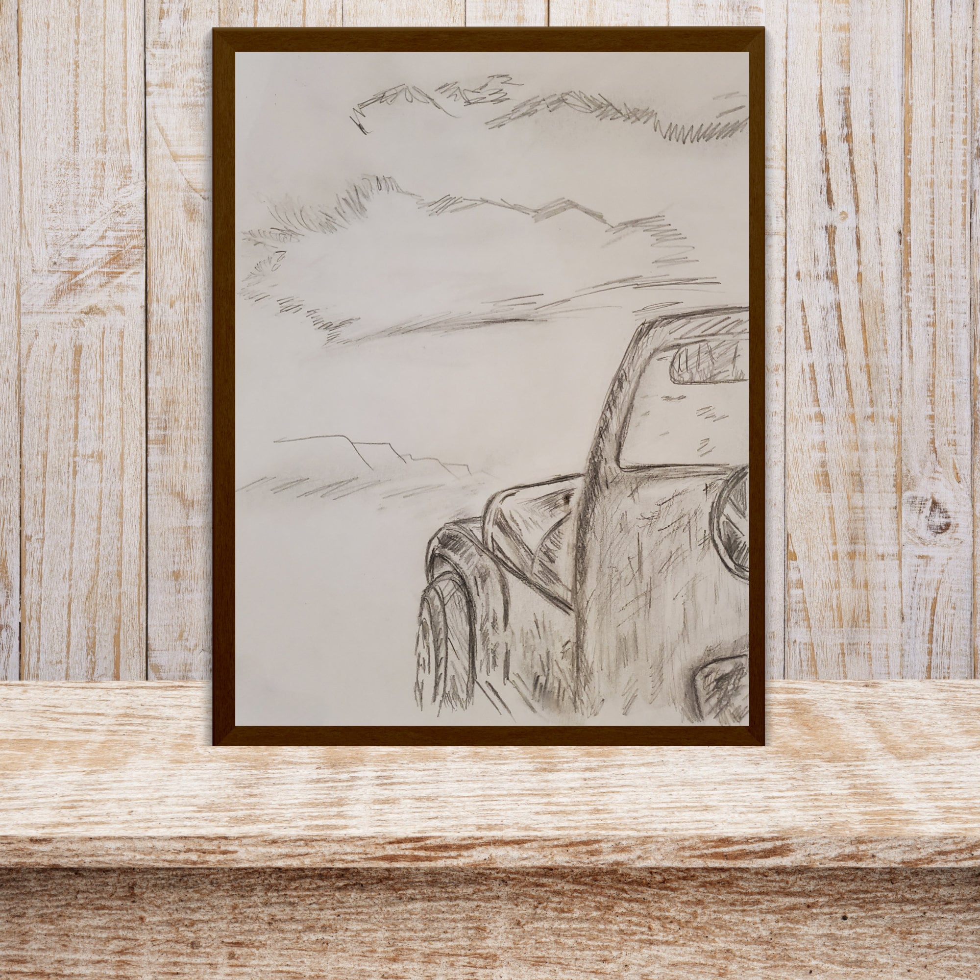 Jeep Photo Printable, Jeep Art, Jeep Sketch, Hand Drawn Jeep Print ...