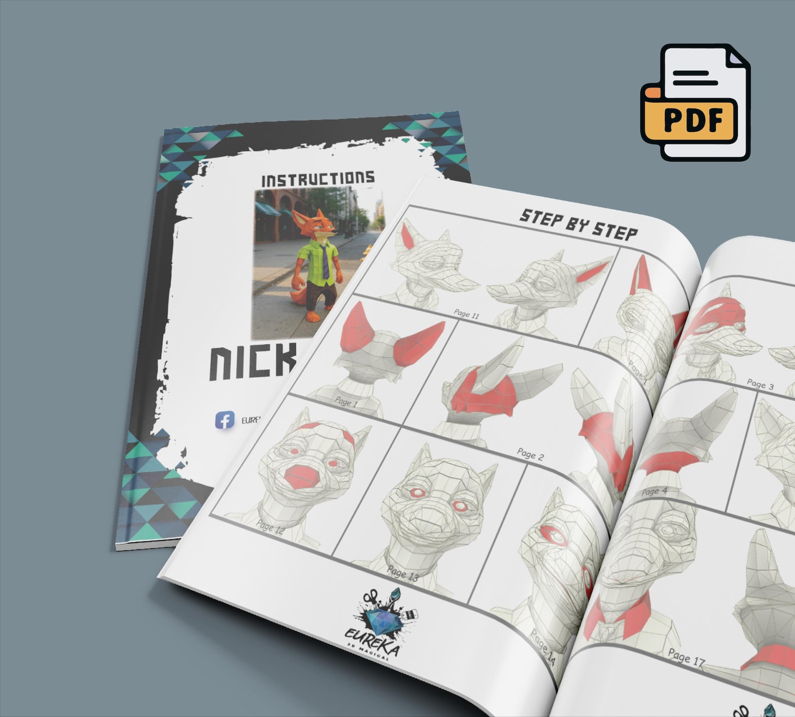 NICK WILDE - PAPERCRAFT Low Poly - Etsy