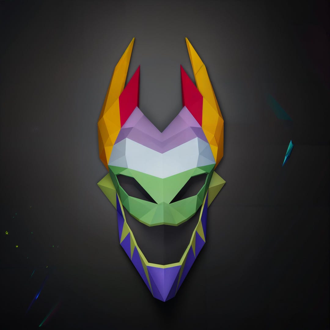 CARNIVAL MASK - PAPERCRAFT Low Poly - Etsy