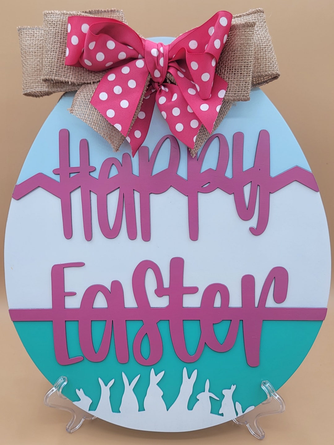 Happy Easter Front Door Sign, Front Door Decor, Easter Decor, Door ...