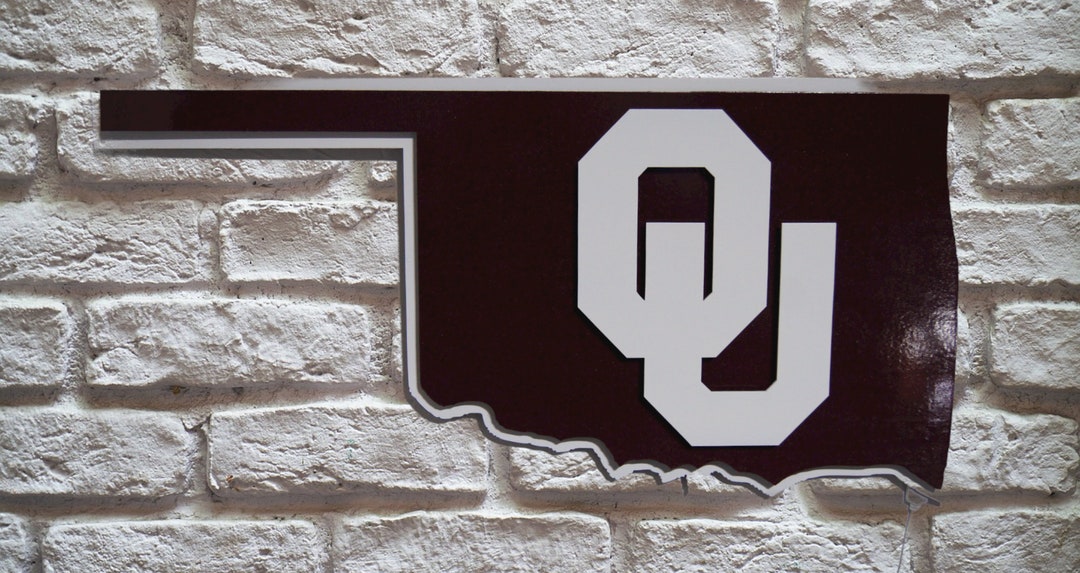 Oklahoma Sooners, 3D Wall Art, OU Football, State of Oklahoma, Boomer ...