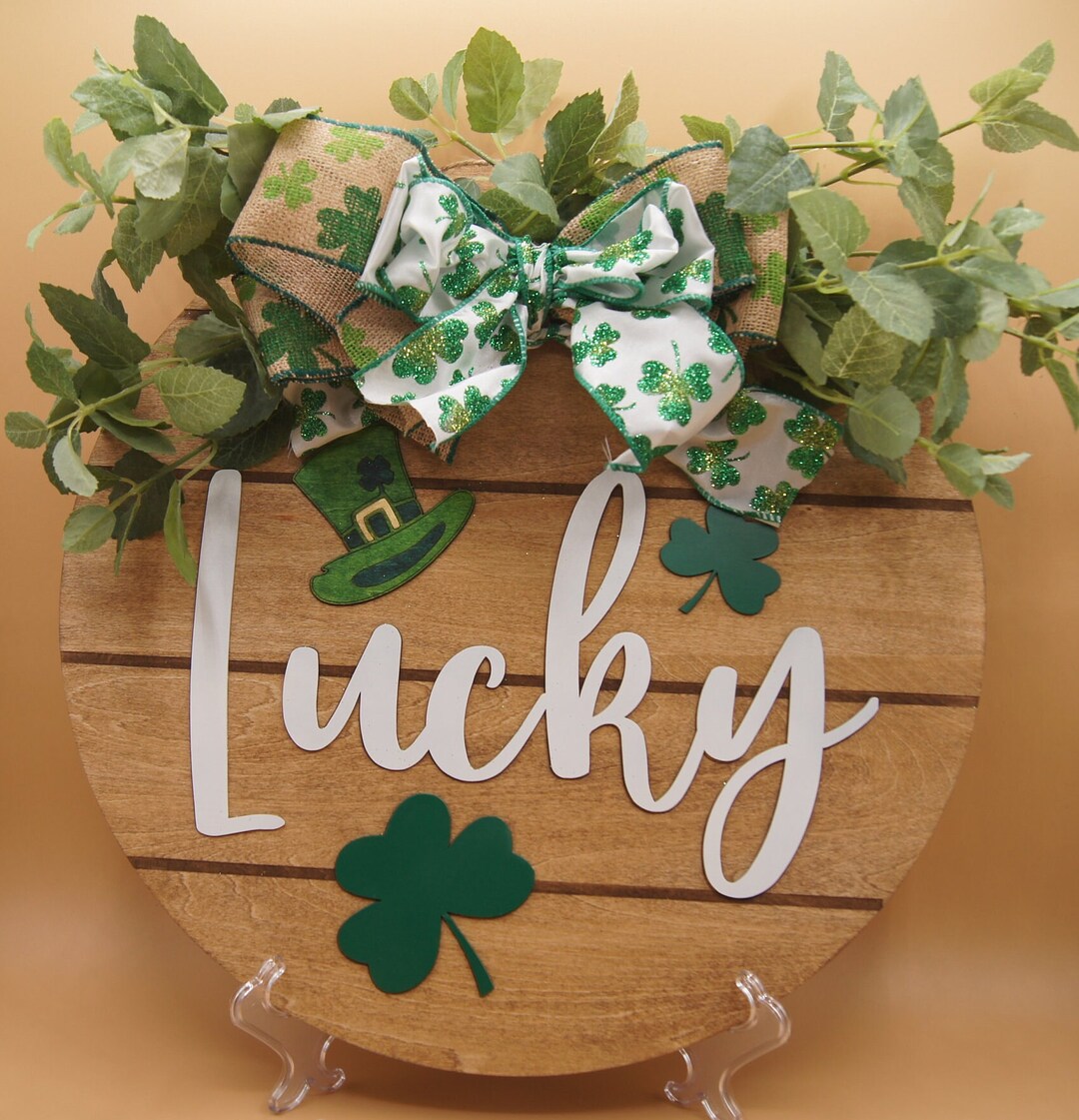 St. Patrick's Day Front Door Decor, Lucky Irish Door Hanger, St ...