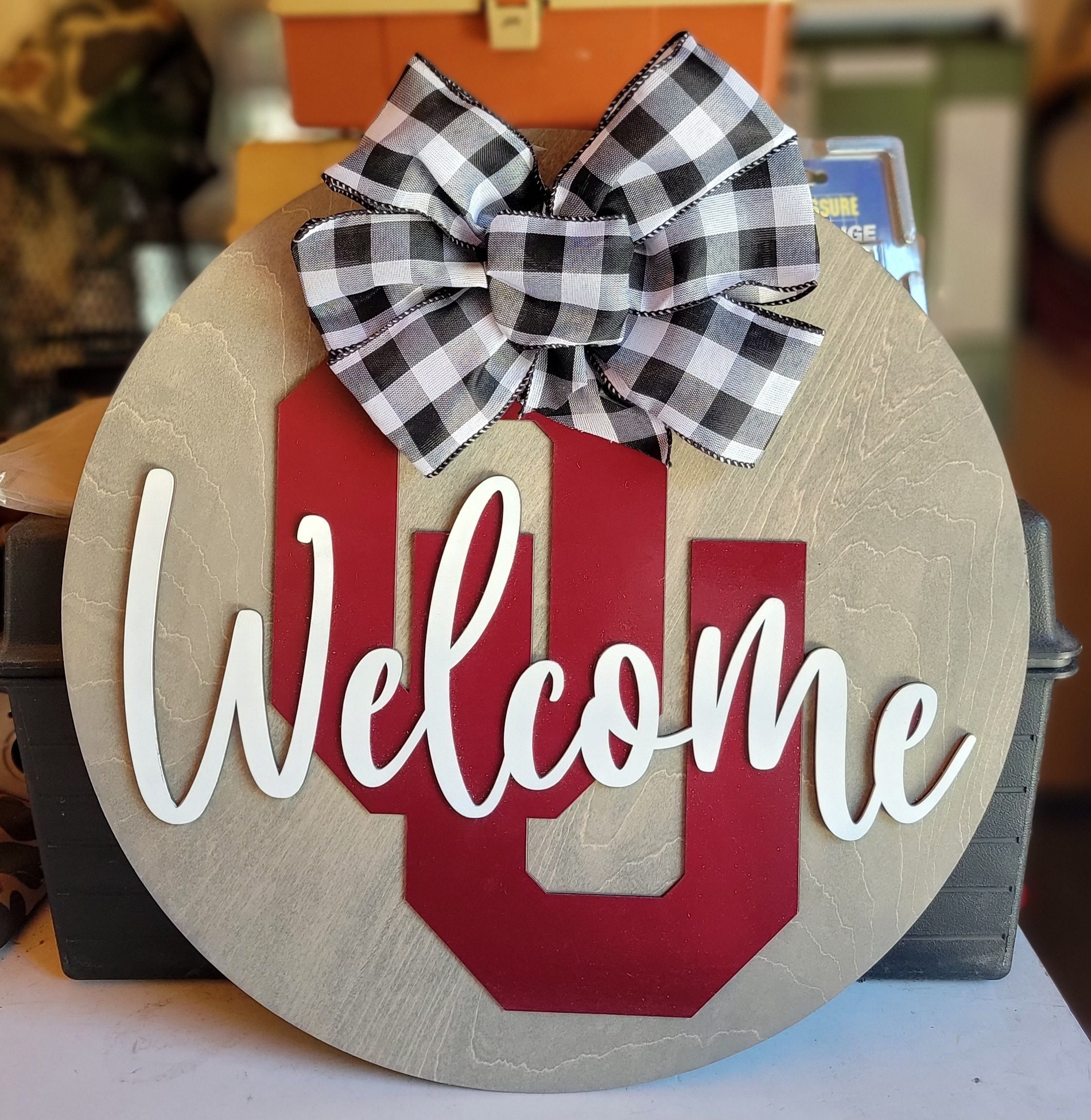Door Hanger, OU Door Hanger, Door Decor, Welcome Sign, OU Welcome Sign ...