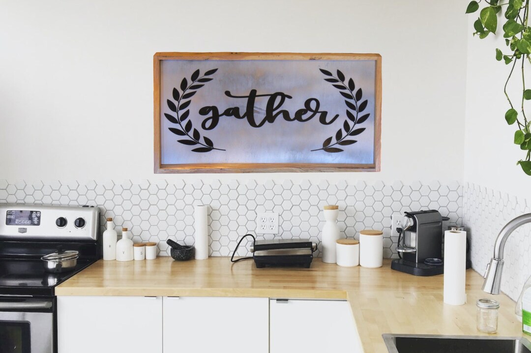 Farmhouse Wall Decor, Gather Wall Decor, Reclaimed Wood, Farmhouse ...