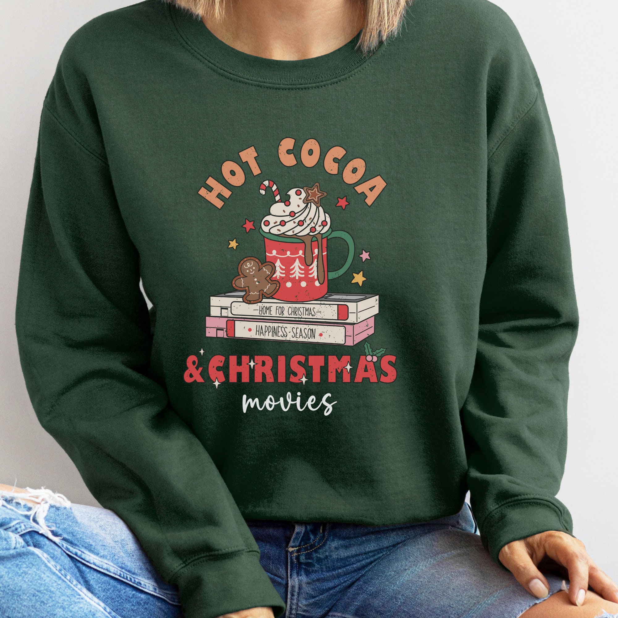 Hot Cocoa Christmas Movies Shirt Gingerbread Cocoa - Etsy