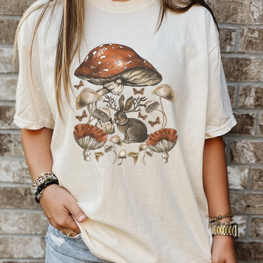 Jackalope, Magical Mushroom, Jackalope Shirt, Mycology Shirt, Moth ...