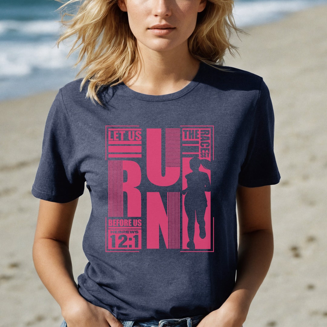 Run the Race Tshirt, Christian Runner Shirt, Runner Shirt, Faith ...