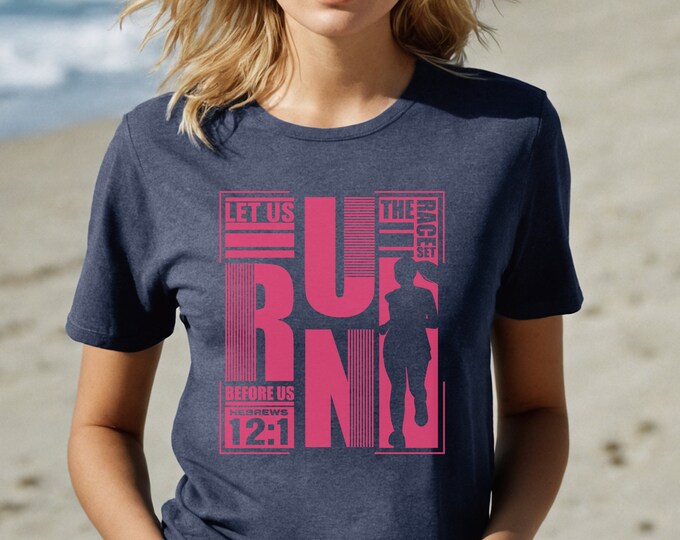 Run the Race Tshirt, Christian Runner Shirt, Runner Shirt, Faith ...